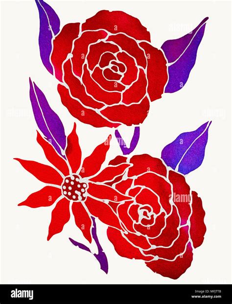 Simple Batik Design Flower