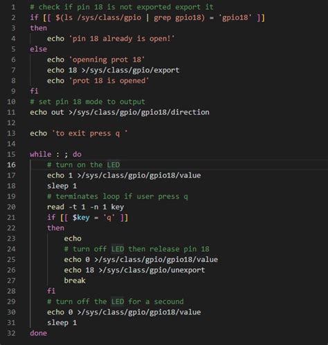 blink led with a bash script