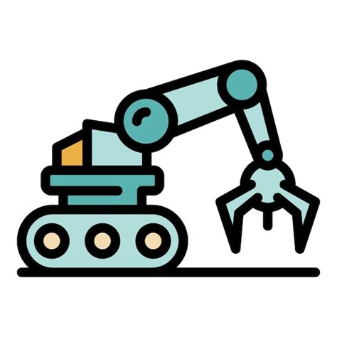 Premium Vector Robotic Arm Icon Outline Robotic Arm Vector Icon Color