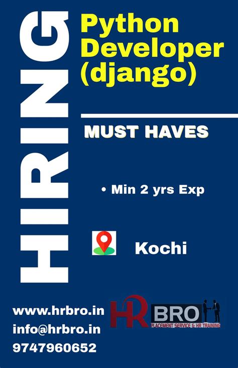 Ajith Hb On Linkedin Hiring Python Kochijobs