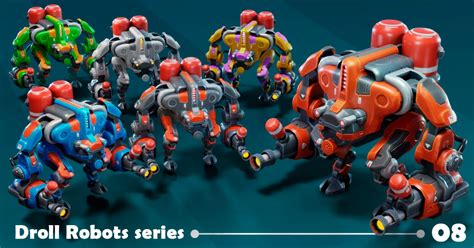 Droll Robot 08 3d Robots Unity Asset Store