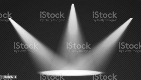 3단계 각광 상단에서 어두운 가장자리가 있는 흰색 원뿔형 0명에 대한 스톡 벡터 아트 및 기타 이미지 0명 3차원 형태 Theatrical Performance