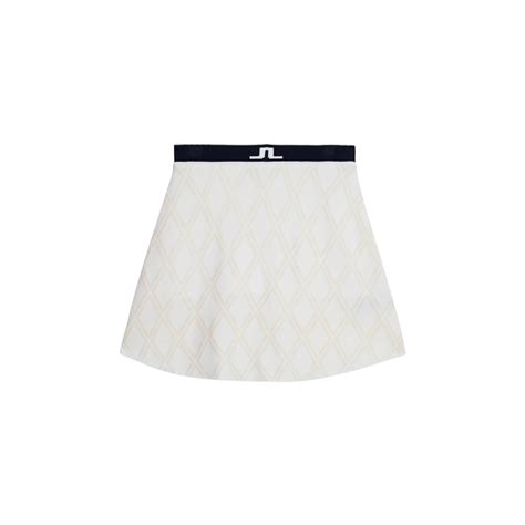 W 제이린드버그 에이퍼 니트 스커트 화이트 J Lindeberg Kream