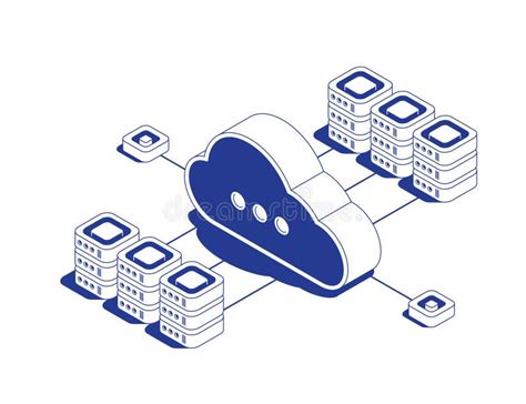Cloud Computing Technology With Multiple Server Racks In Data Center Symbolizing Network