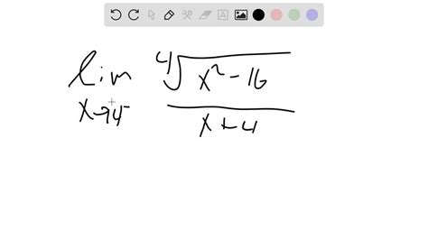 solved use theorems on limits to find the limit if it exists limx →4 √ x 2 16 x 4