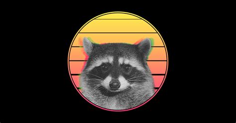 Vaporwave Raccoon Raccoon Vaporwave Magnet Teepublic