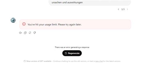Youve Hit Your Usage Limit Please Try Again Later Bugs Openai Developer Community