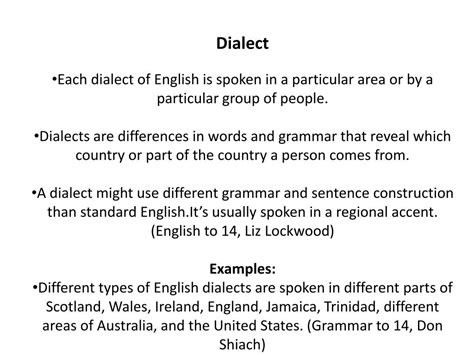 Ppt Accent And Dialect Powerpoint Presentation Free Download Id 1891575