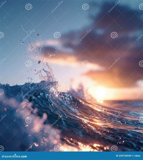 Super Detailed Ocean Wave With Frothy Crest And Dynamic Motion