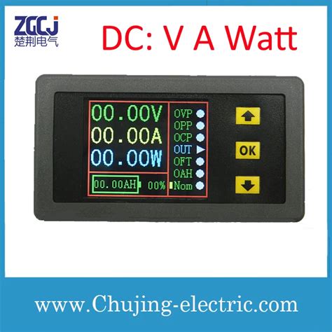 LCD Display DC A V Watt Measuring Meter Display DC Ampere Voltage Power Charge Capacity And Time