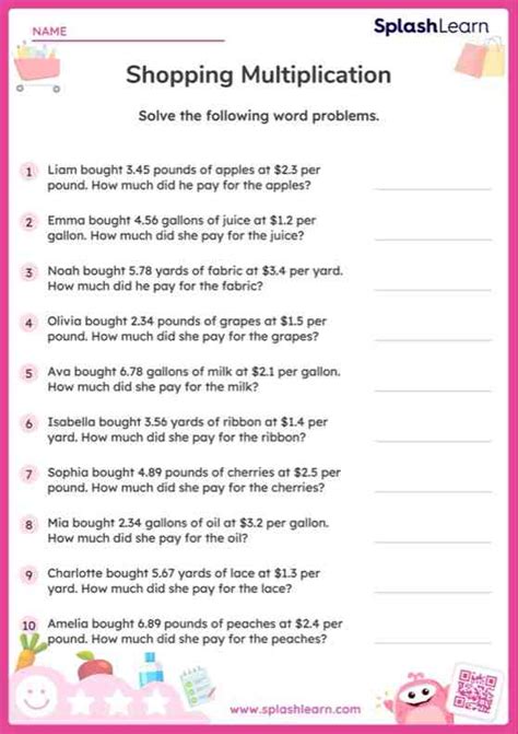 multiply decimal numbers with 2 decimal places by decimal numbers with 1 decimal place shopping