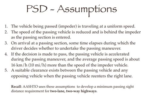 Passing Sight Distance Psd Flashcards Quizlet