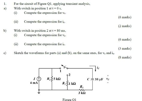 Solved For The Circuit Of Figure Q Applying Transient Chegg