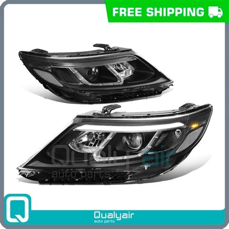 Headlights Led Drl Black Clear Side Side Projector For 2014 2015