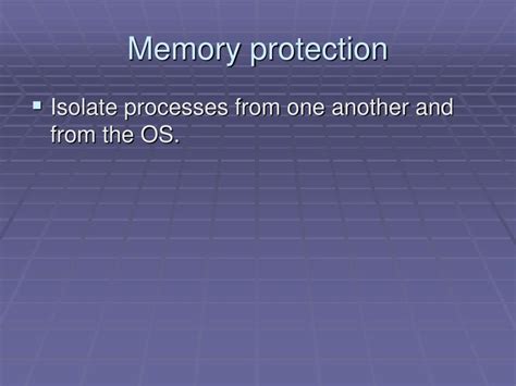 Ppt Memory Protection Kernel And User Address Spaces Powerpoint