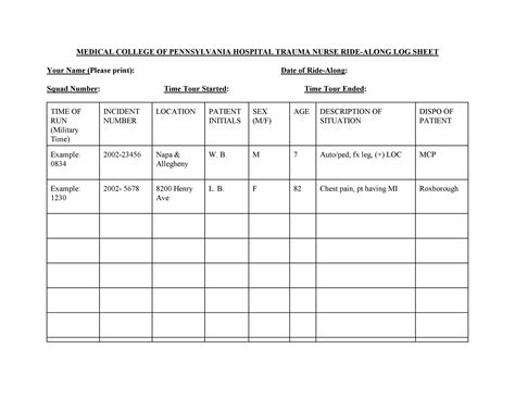 50 Printable Log Sheet Templates Direct Download ᐅ TemplateLab
