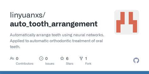 GitHub Linyuanxs Auto Tooth Arrangement Automatically Arrange Teeth Using Neural Networks