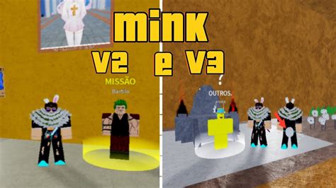 Como Pegar Raça Mink V2 E V3 No Blox Fruit Youtube