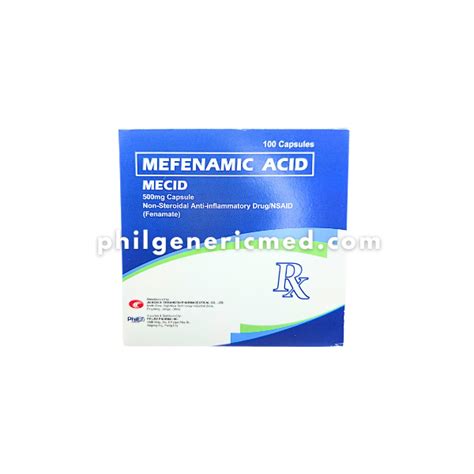 Mefenamic Acid Mecid 500mg Capsule 100s Philippine Generic Medicines
