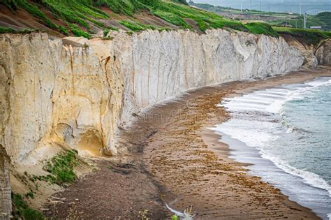 Shirafura Cliffs At Takinose Coast In Summer Otobe Hokkaido Japan
