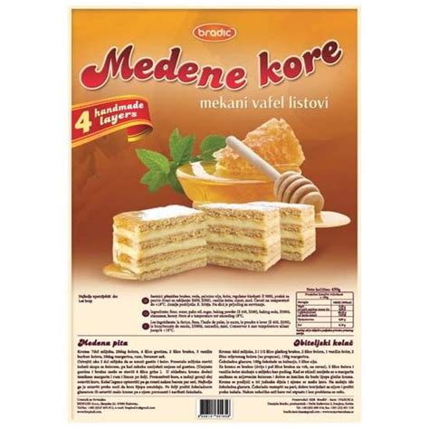 Kore Za Medenu Pitu Bradić 450 G Plodine Akcija Njuškalo Katalozi