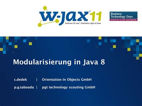 Modularization In Java 8 Ppt