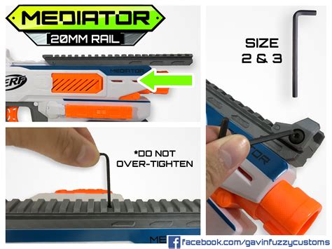 Nerf Mediator Top 20mm Rail Front Sight Etsy