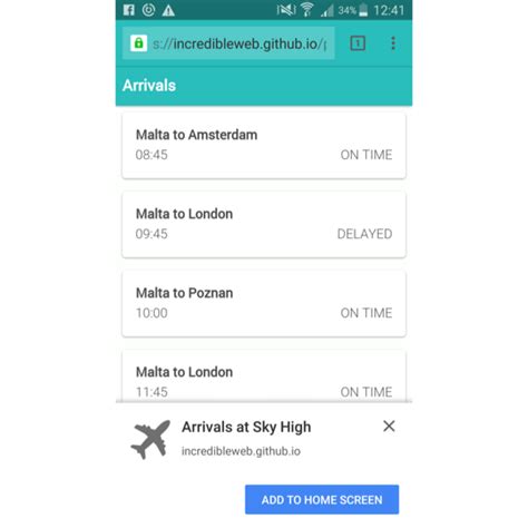 web app manifest