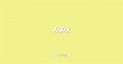 Javascript Ajax