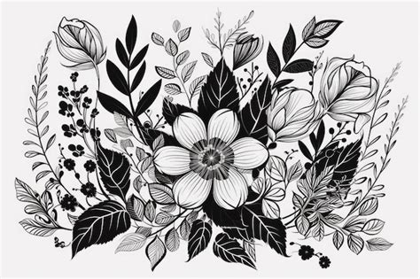 Premium Ai Image Monochromatic Floral Arrangement Generative Ai