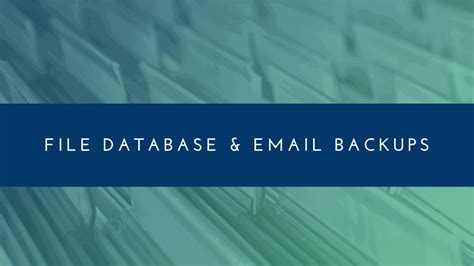 File Database Email Backups SmartHost
