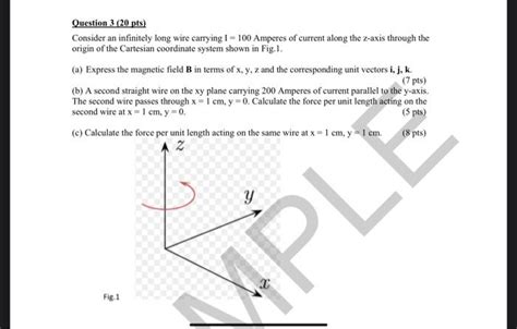 Question 3 20 Pts Consider An Infinitely Long Wire