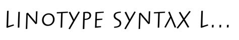 linotype syntax lapidar display pro regular font webfont and desktop