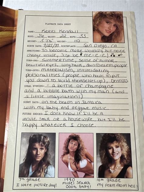 Playboy Magazine September 1990 Playmate Kerri Kendall Rosanna