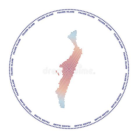 fraser island round logo stock vector illustration of futuristic