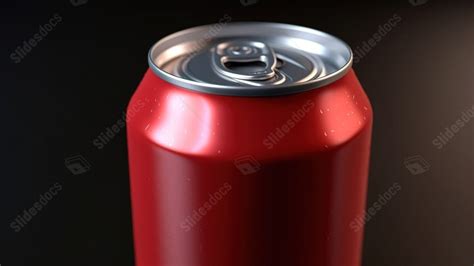 무료 3d 렌더링에 격리된 알루미늄 소다 캔 이미지 Ppt 배경 Slidesdocs