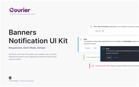 Courier Banners Notification Ui Kit Figma