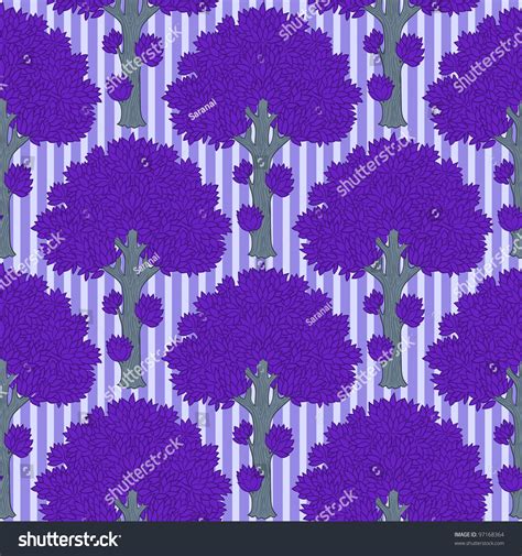 Seamless Pattern Trees Vector Illustration Stock Vector Royalty Free 97168364 Shutterstock