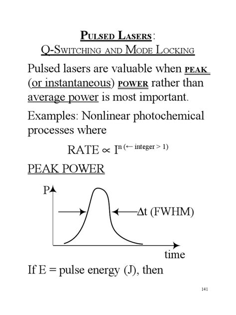 Q Switching And Mode Locking Pdf Laser Quantum Electronics