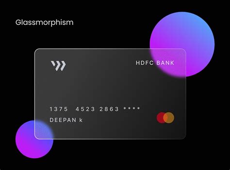 Card UI Glassmorphism Behance