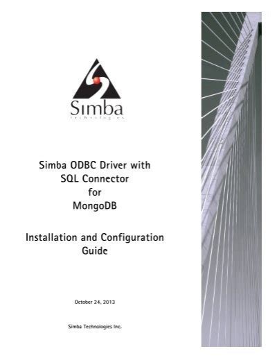 Mongodb Odbc Driver With Sql Connector Install Guide Simba