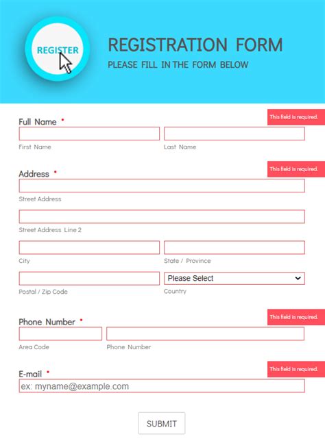 Web Form Input Validation Download Scientific Diagram