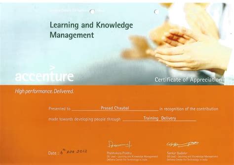 Accenture Learning Knowledge Management Appreciation Pdf