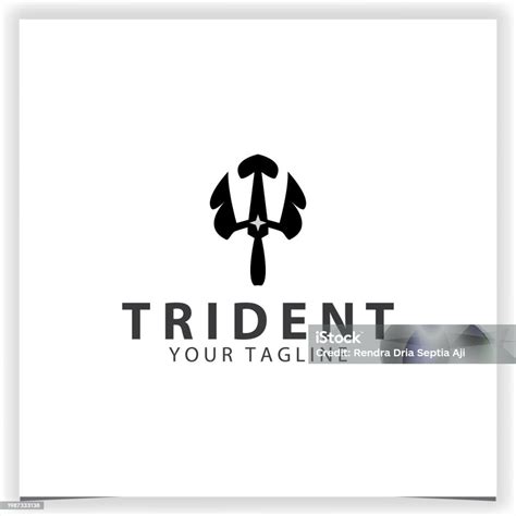 Desain Logo Trisula Ilustrasi Vektor Datar Ilustrasi Stok Unduh Gambar Sekarang Air