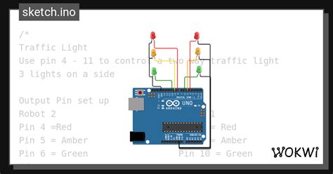 Traffic Light Controller Copy 2 Wokwi ESP32 STM32 Arduino Simulator