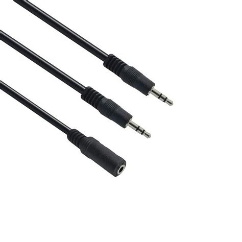 2 Female To 1 Male 3 5mm Stereo Jack Headphone Speaker Audio Y Splitter