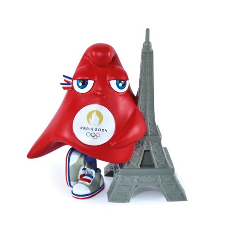 Figurine Mascotte Officielle France Tour Eiffel Jeux De Paris 2024
