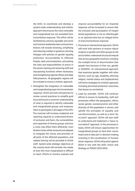 Transforming Humanitarian Coordination Ocha Strategic Plan 2023 2026 Pdf