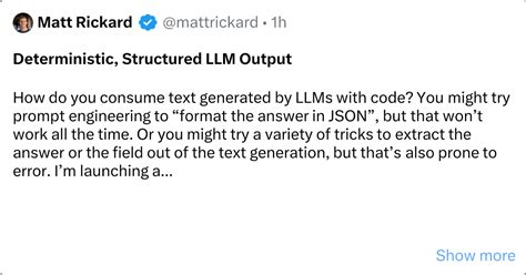 Deterministic Structured Llm Output
