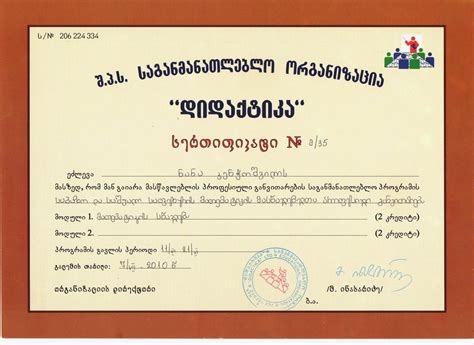 ნანას ბლოგი დიპლომები სერთიფიკატები